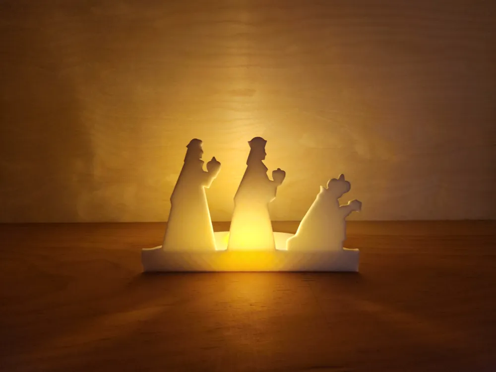 Christmas Nativity Diorama Set - 5 piece tea light - Free 3D Print ...