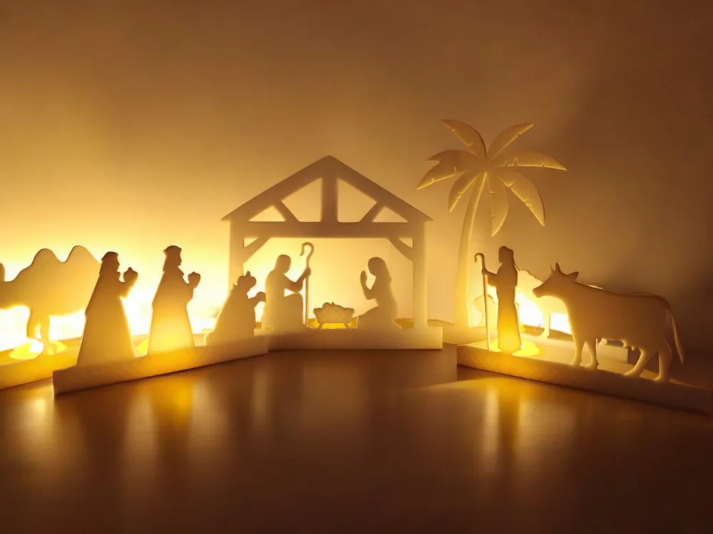 Christmas Nativity Diorama Set - 5 piece tea light by Jamboodle ...
