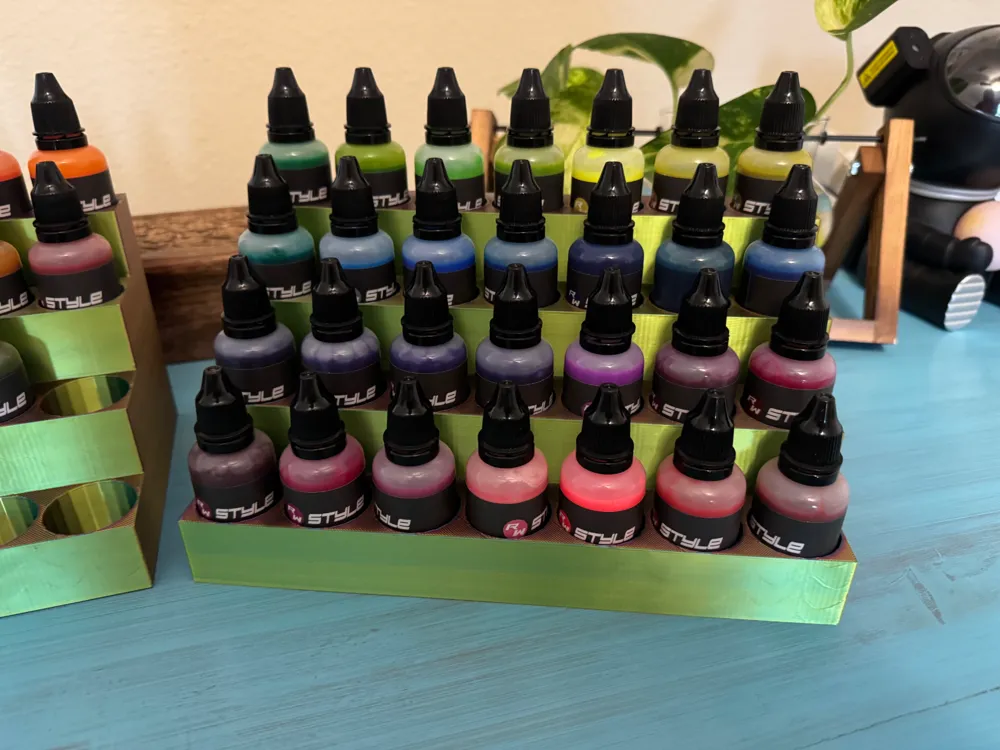Tiered Airbrush Paint Organizer by RoxPrints - MakerWorld