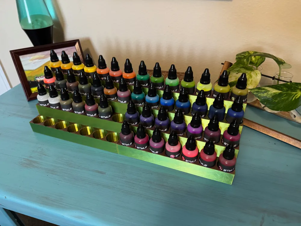 Tiered Airbrush Paint Organizer by RoxPrints - MakerWorld