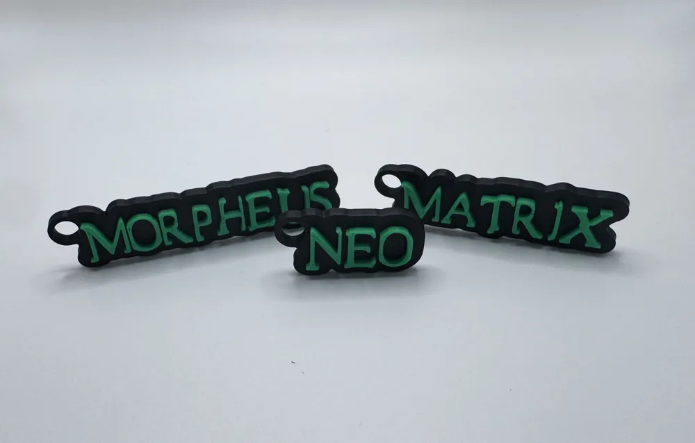 The Matrix Font Custom Keychain Nametag Generator - Free 3D Print Model ...