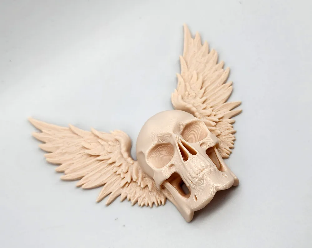 Winged Skull Wall Art - No Supports by Triple G Workshop MakerWorld ...