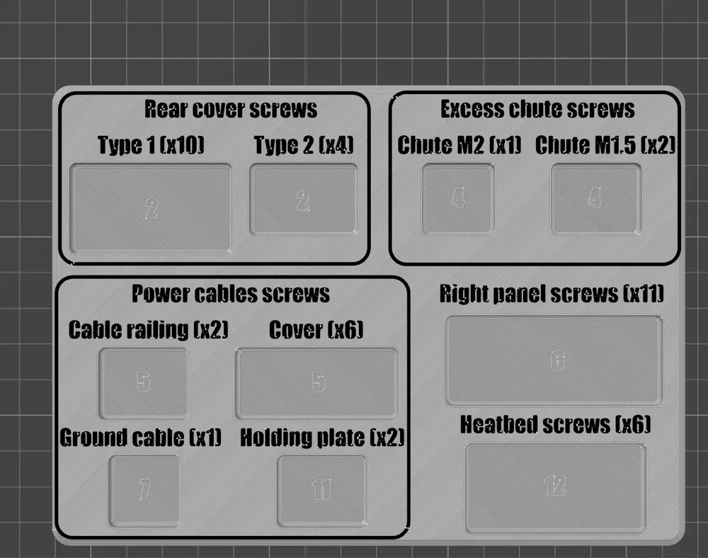 Bambu Lab Heatbed replacement screw tray (X1C or P1P) by Snigzou ...