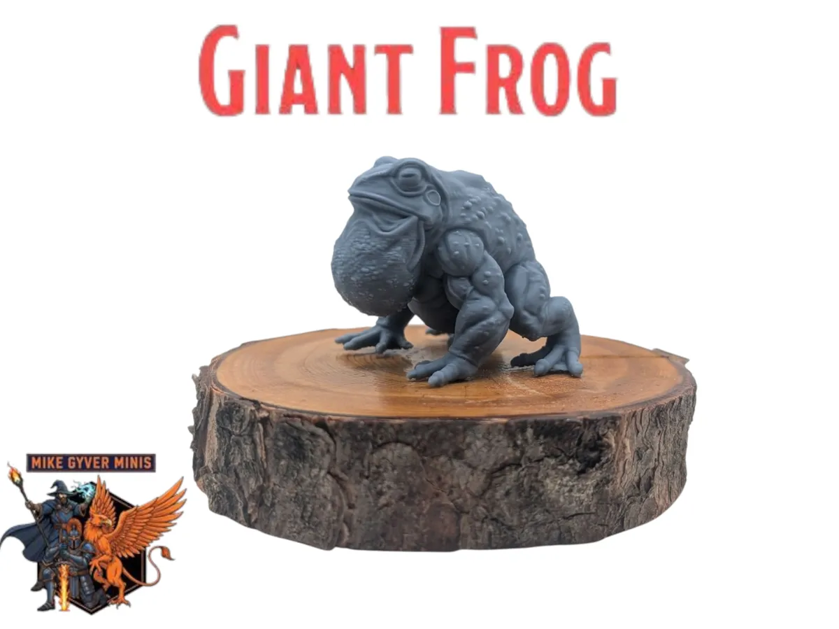 DnD TTRPG Giant Frog Miniature - Free 3D Print Model - MakerWorld