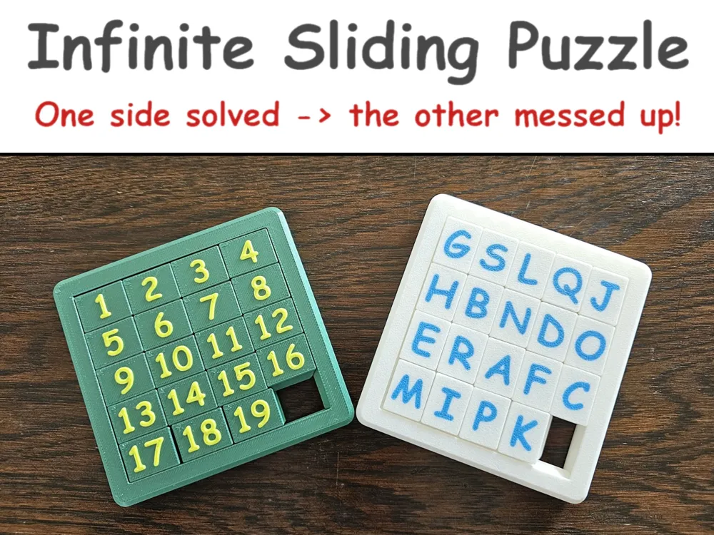 Sliding Puzzle - Free 3D Print Model - MakerWorld