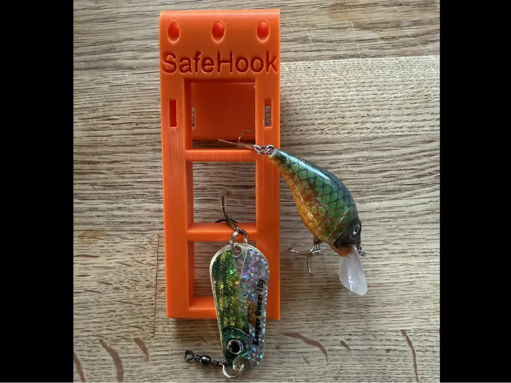 SafeHook Lite – Snap-on Rack for Fishing Hooks by Industriprint ...