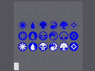 Magic the Gathering Icon & Symbol Library - MTG - Free 3D Print Model ...