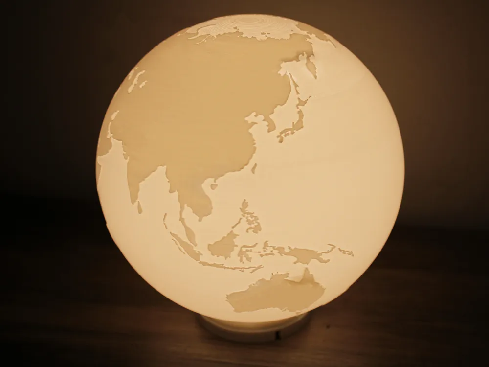 Earth Globe LED Lamp Kit 001 by Franken 3D MakerWorld: Download Free 3D ...