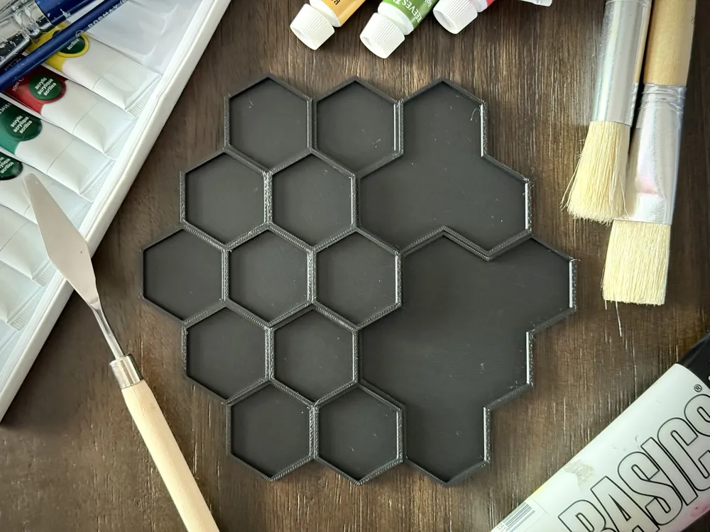 Color Paint Palette - "Basalt" - Free 3D Print Model - MakerWorld