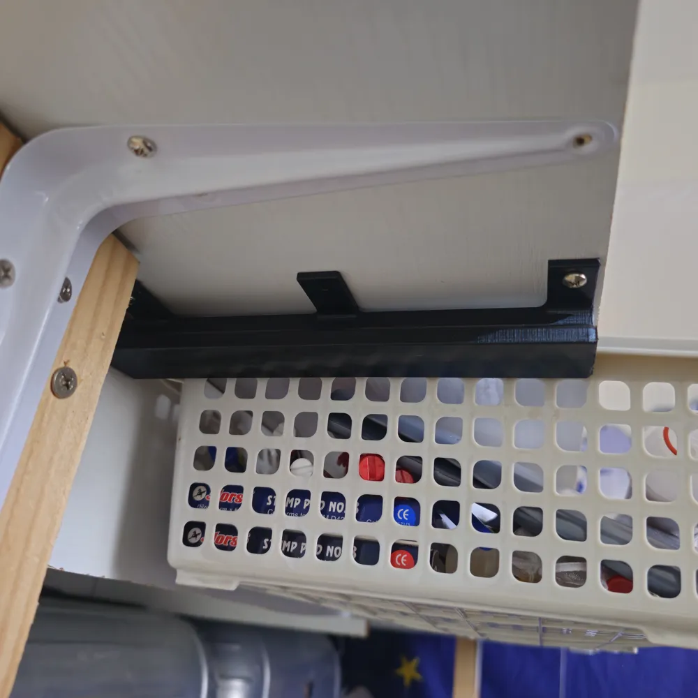 Shelf Sliding Basket Rail by Wadye MakerWorld: Download Free 3D Models