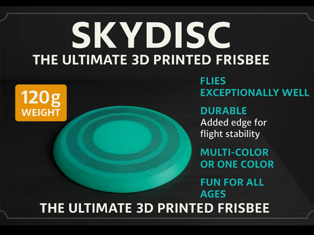 SkyDisc The Ultimate Frisbee - Free 3D Print Model - MakerWorld