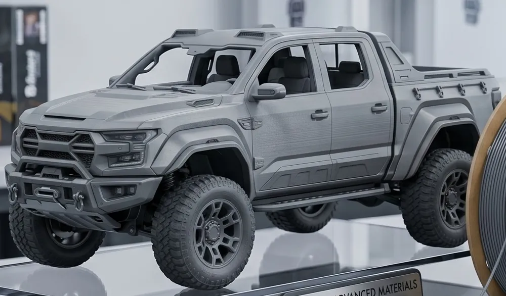 Futuristic Tactical Pickup Truck - Free 3D Print Model - MakerWorld