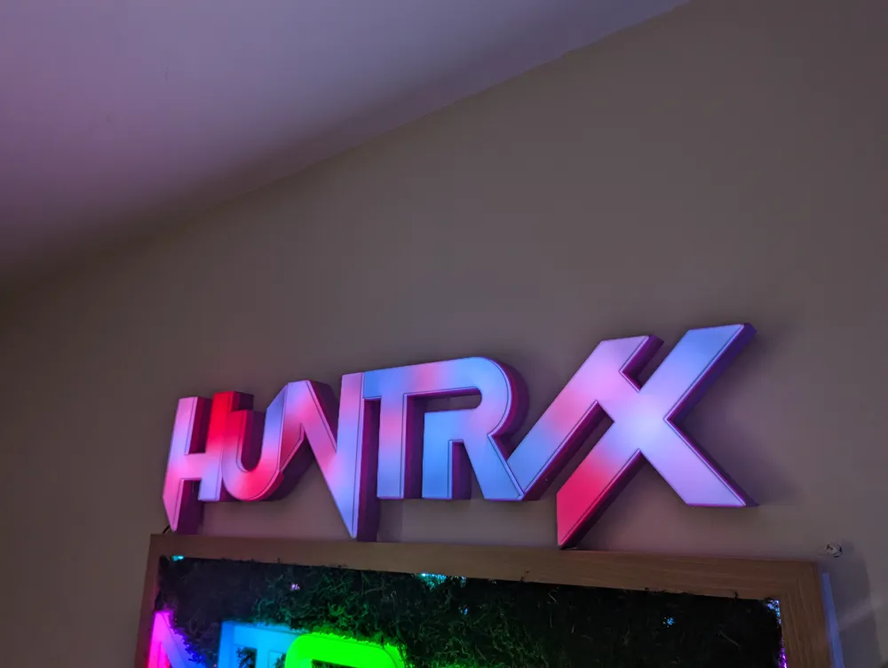 Huntrix large LED sign 830m x 200mm - Free 3D Print Model - MakerWorld