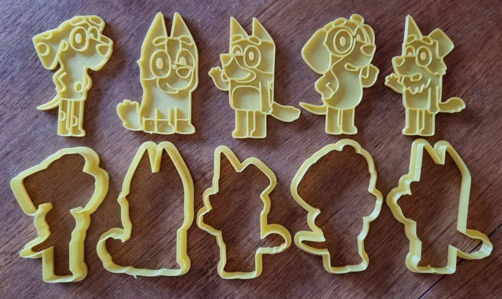Bluey Cookie Cutter Set – Set of 5 (Set 1) by RifRaf MakerWorld ...