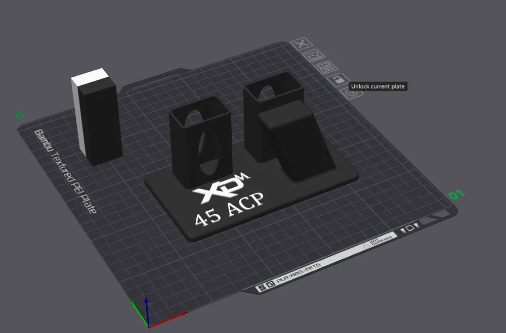 XDM 45 ACP stand with two slots for magazines - Free 3D Print Model ...