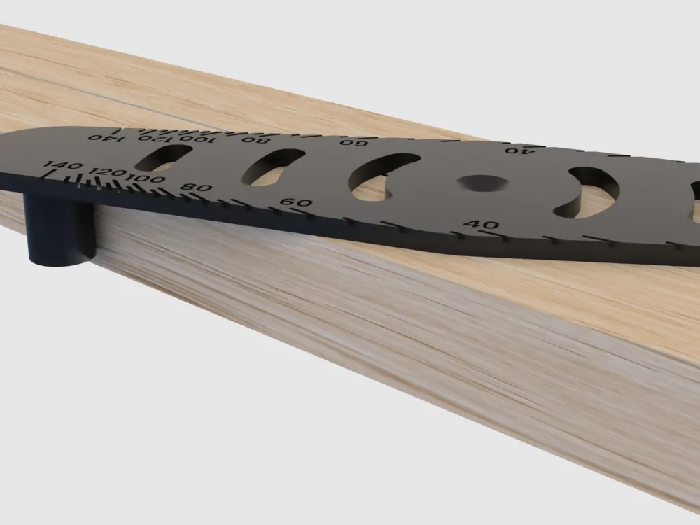 Center Finder with Built-In Width Ruler 140mm - Free 3D Print Model ...