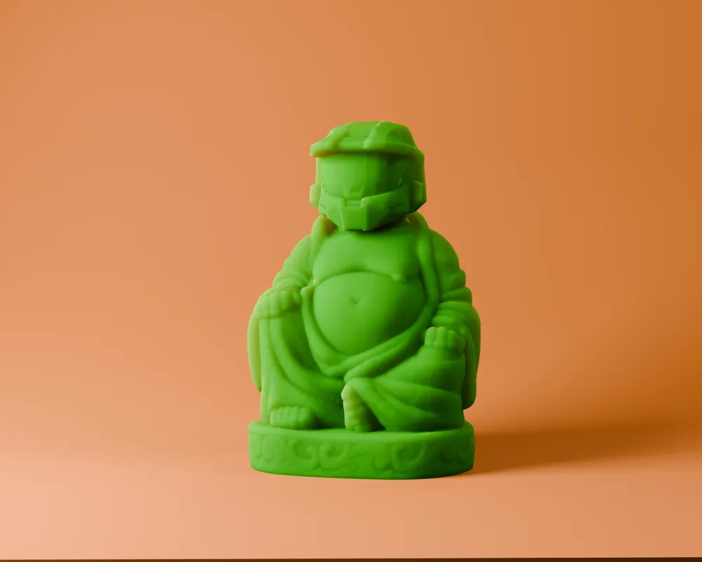 Master Chief Buddha - Halo - Free 3D Print Model - MakerWorld