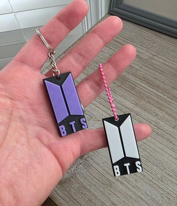 BTS Logo keychain - Free 3D Print Model - MakerWorld