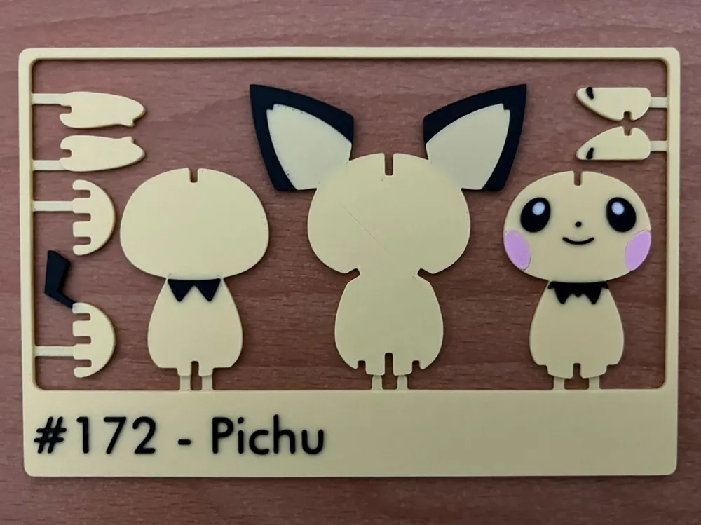 Pokemon #172 - Tarjeta de kit de Pichu - Modelo de impresión 3D ...