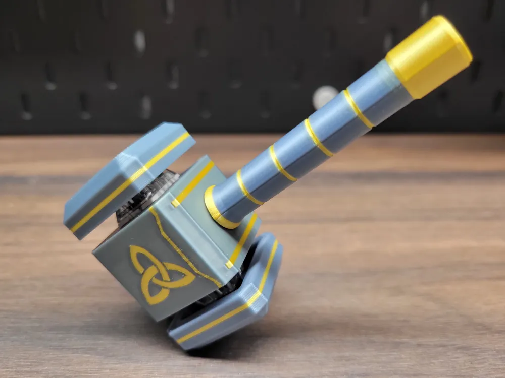 Thor's Hammer Fidget Spinner and Clicker by araymbox - MakerWorld
