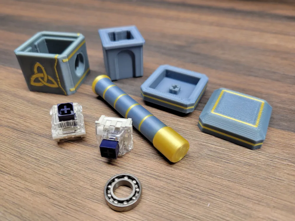 Thor's Hammer Fidget Spinner and Clicker by araymbox - MakerWorld