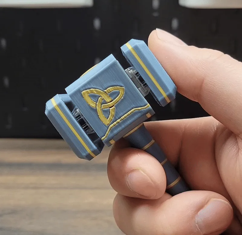 Thor's Hammer Fidget Spinner and Clicker by araymbox MakerWorld ...