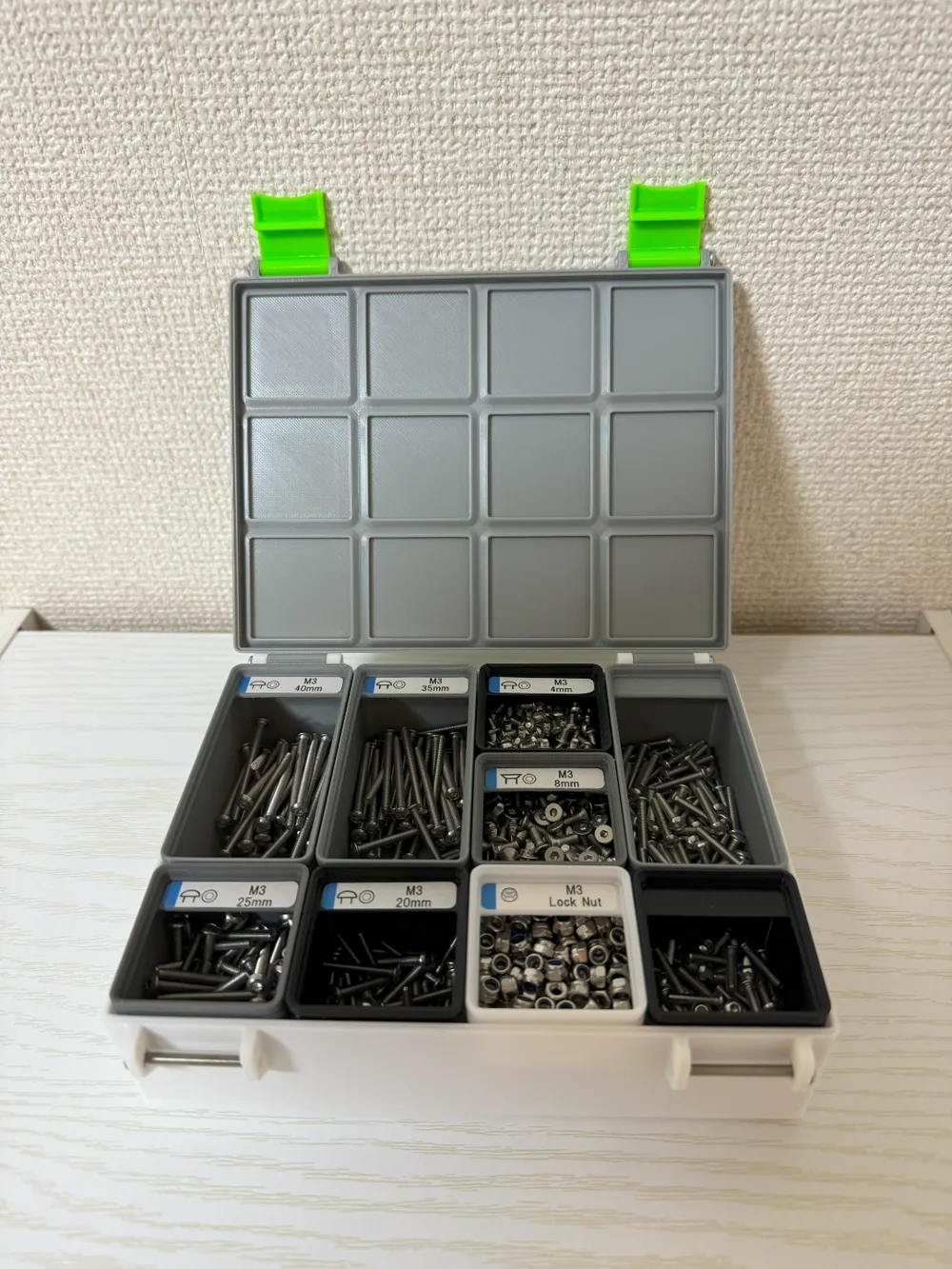 Slim Parts Storage - Gridfinity 4 x 3 by Alcia Alford - MakerWorld