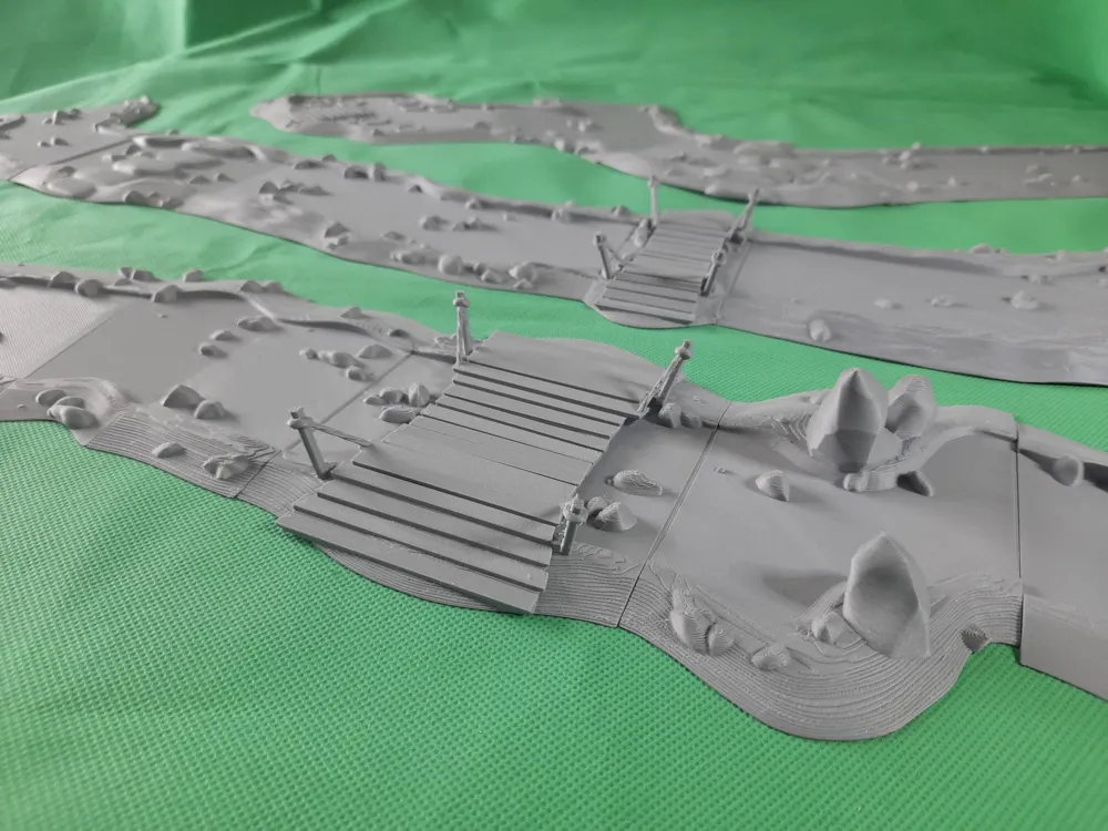 Modular River for Wargaming, Wide Bridge by The Terrain Atelier ...