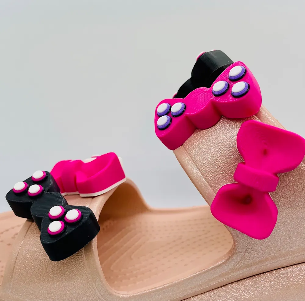 Bow shoe charms set of 2. by FunFam3D MakerWorld: Download Free 3D Models