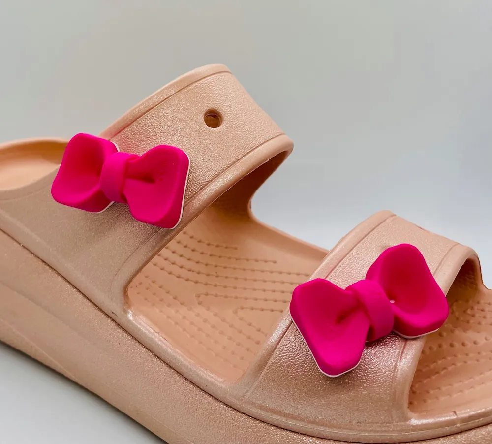 Bow shoe charms set of 2. by FunFam3DMakerWorld: Download Free 3D Models