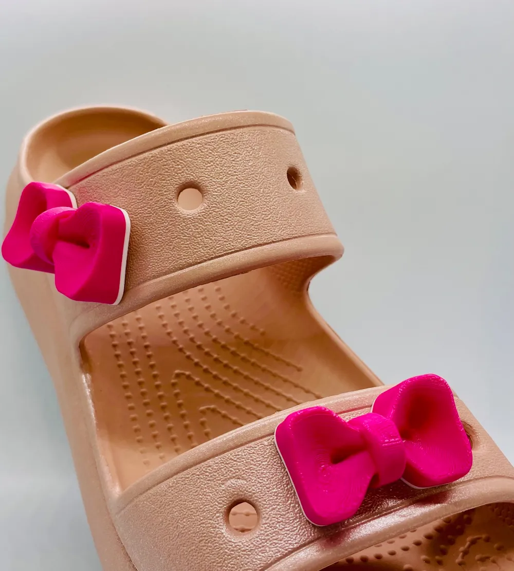 Bow shoe charms set of 2. by FunFam3DMakerWorld: Download Free 3D Models