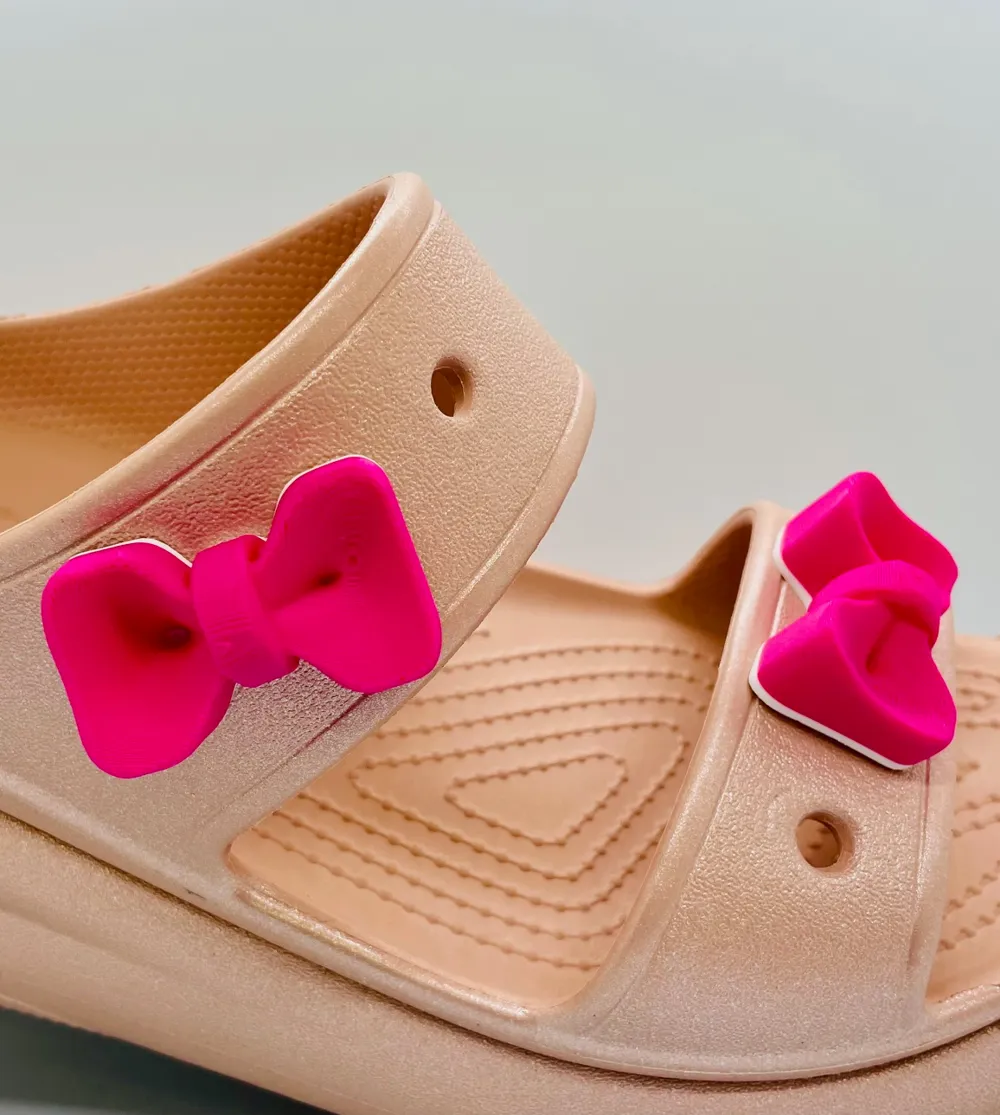 Bow shoe charms set of 2. by FunFam3D MakerWorld: Download Free 3D Models