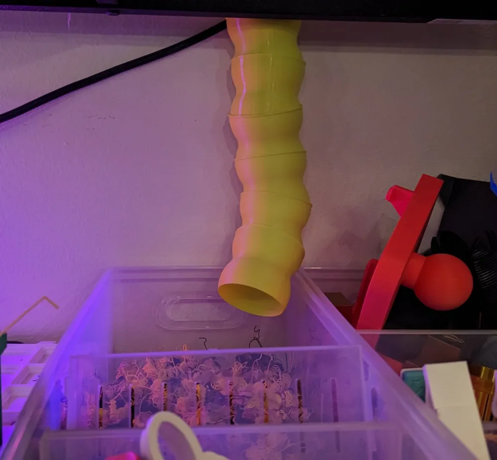 Poop Chute Flexi Pipe 8x 8x1.5mm magnet interface - Free 3D Print Model ...