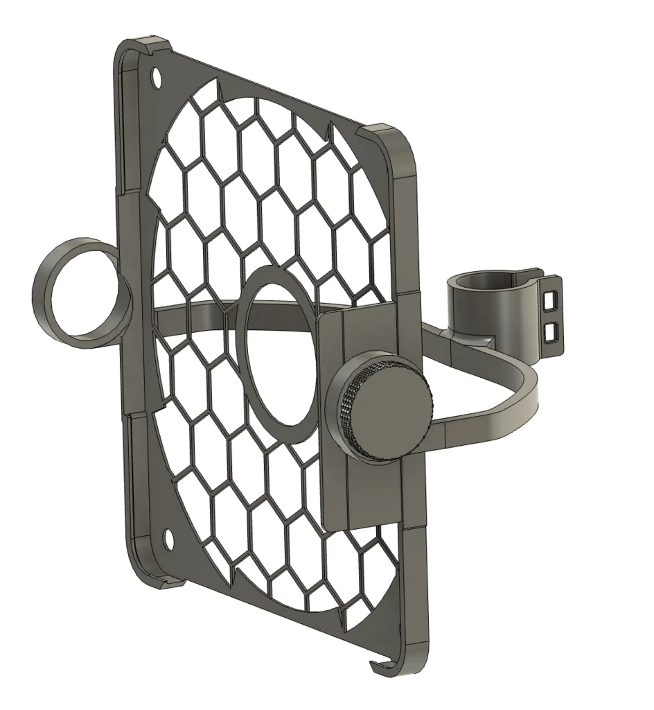 Grow Tent 120mm Fan Holder (16mm Rod) - Free 3D Print Model - MakerWorld