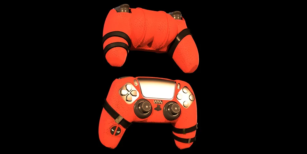 Deadpool ps5 controller case by Mike33D MakerWorld: Download Free 3D Models