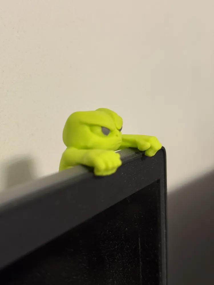 Grumpy Frog Monitor / Laptop Buddy - Free 3D Print Model - MakerWorld