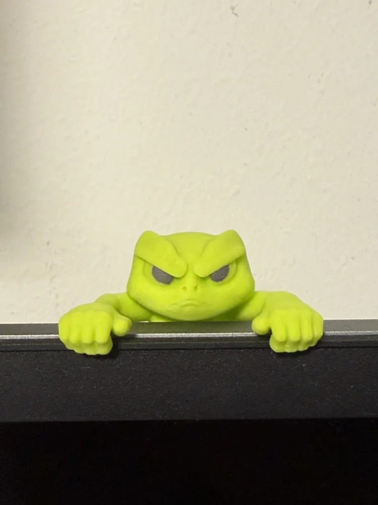 Grumpy Frog Monitor / Laptop Buddy - Free 3D Print Model - MakerWorld