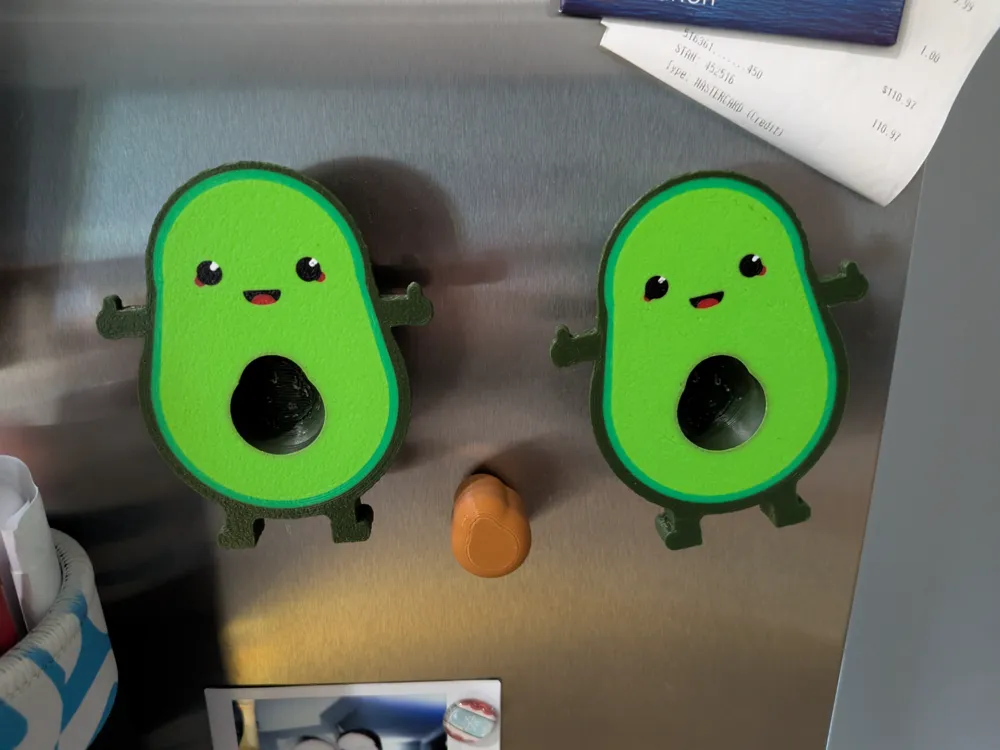Avacado fridge magnet set by James_West MakerWorld: Download Free 3D Models
