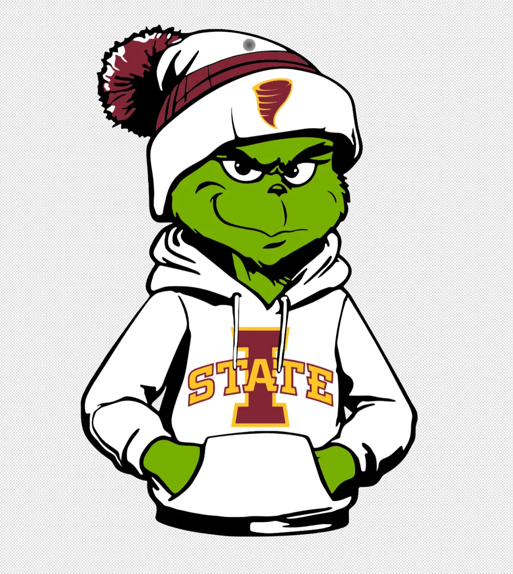 Adorno navideño del Grinch de los Iowa State Cyclones - Modelo de ...