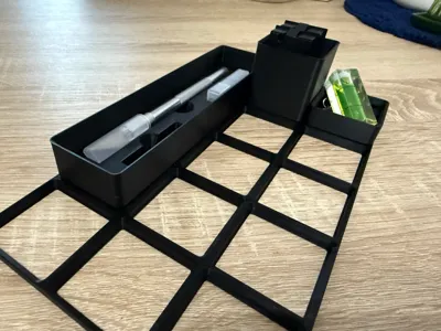 Gridfinity Hobby Knife & Blade Box - Stackable by MrRobbad - MakerWorld