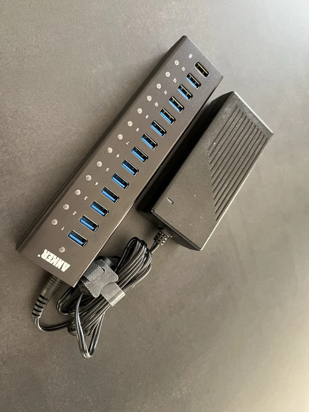 Under desk mount for Anker 12 port USB 3.0 HUB by hgross - MakerWorld