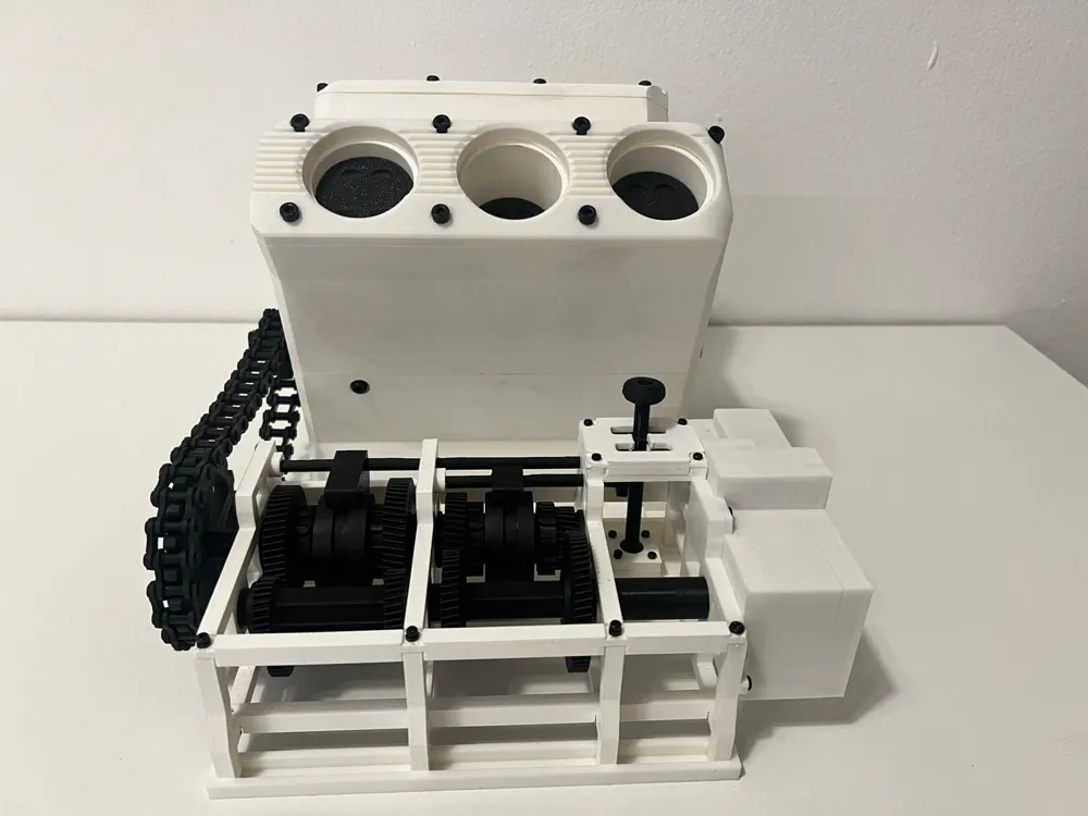 V6 Engine - V6 Motor + 4-Speed Manual Transmission Remixed by Gourmey MakerWorld: Download Free ...