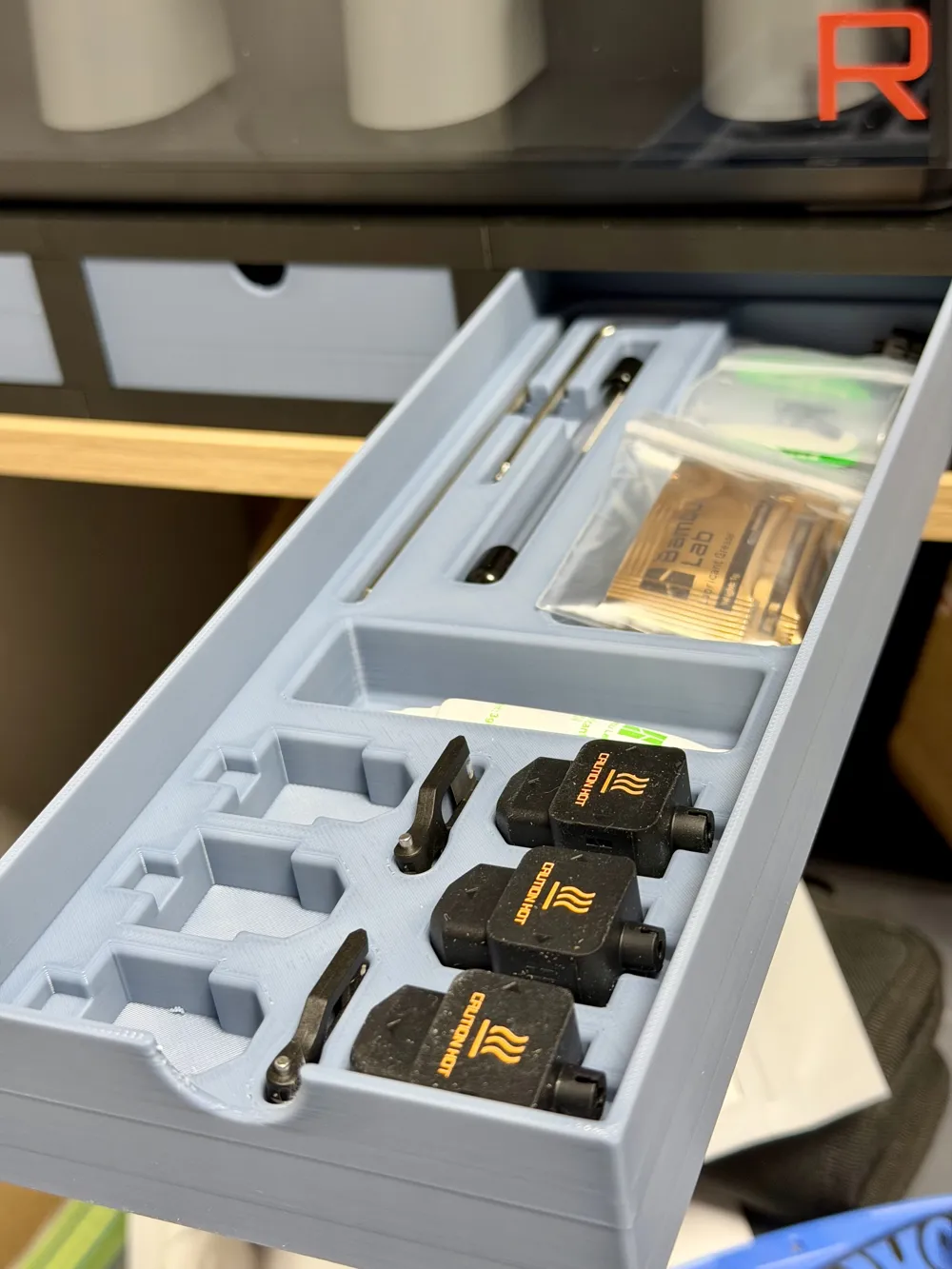 AMS riser with triple drawer storage system - Free 3D Print Model ...