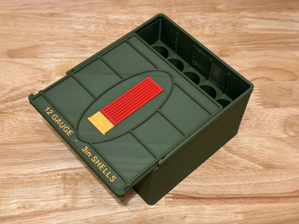 Ammo Storage Box 12 Gauge 2-3/4 25 Shells / Rounds by Coconut - MakerWorld