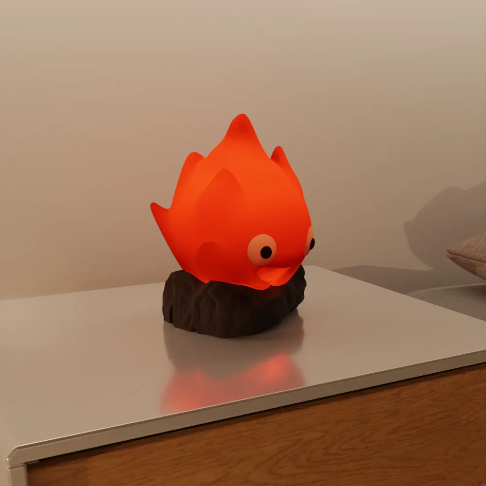 Calcifer Lamp - BBL LED kit modified Remixed by CosmicNimbus MakerWorld ...