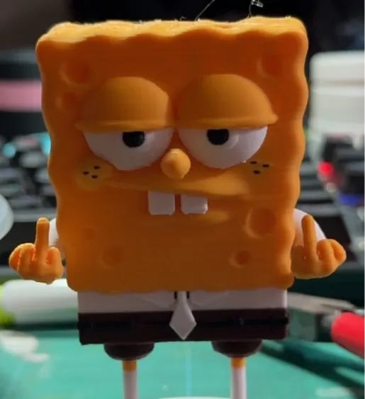 SpongeBob gives the middle finger by 學妹的大樹 - MakerWorld