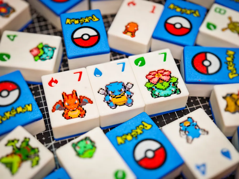 Pokémon x Mahjong x ColorBlending - Free 3D Print Model - MakerWorld