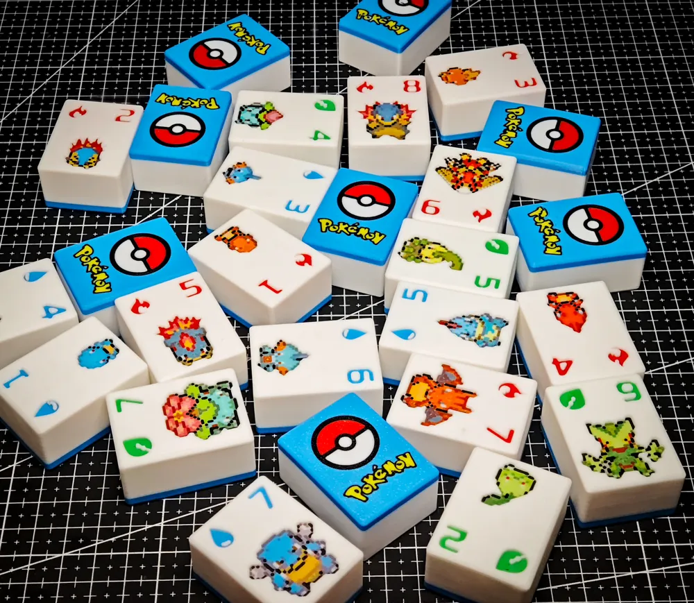Pokémon x Mahjong x ColorBlending - Free 3D Print Model - MakerWorld