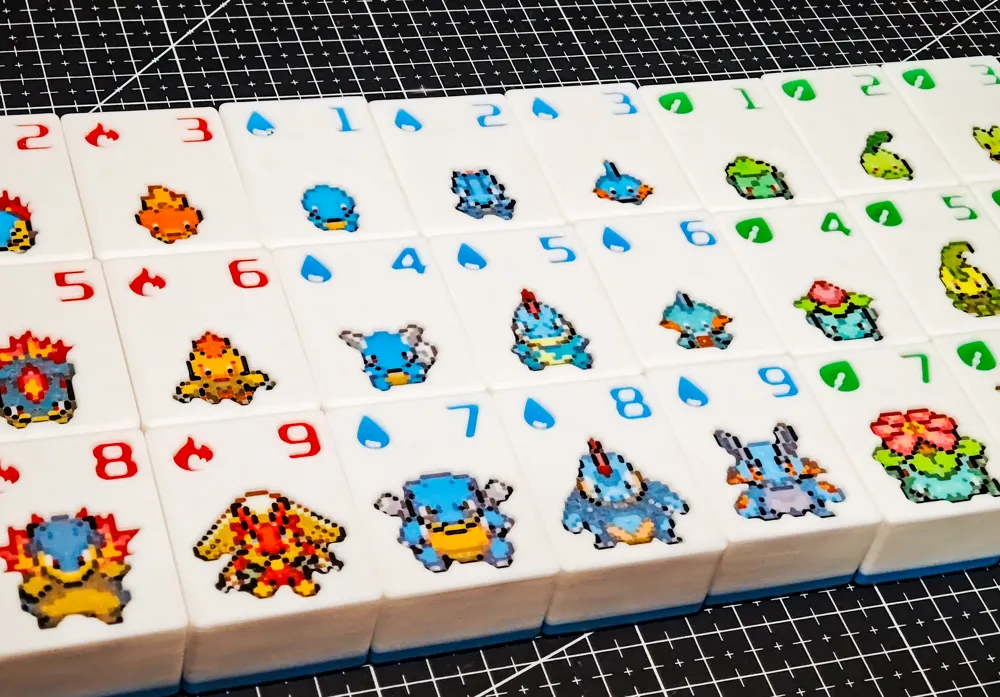Pokémon x Mahjong x Procédé de superposition de couleurs|Pokémon x ...