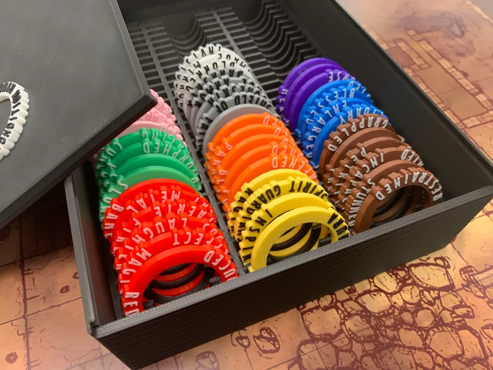 Condition Rings with Storage Cases for D&D by CraftyFox3D MakerWorld ...